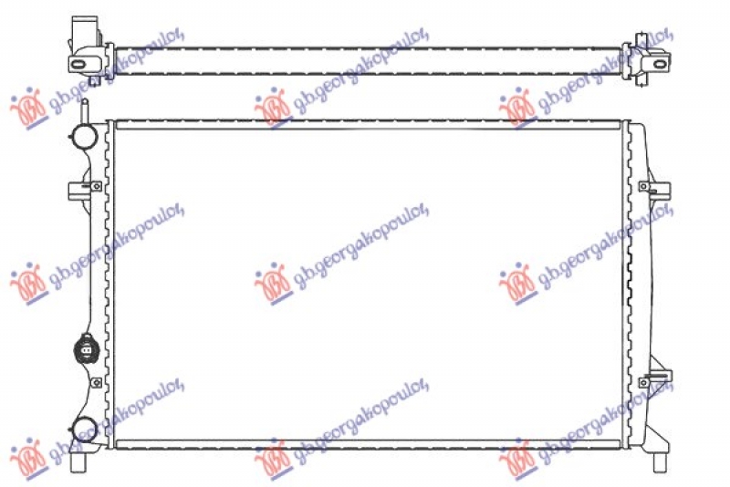 HLADNJAK MOTORA 1.6/2.0/2.5 Fsi (MAN/AUTO) (+/-AC) (65x41.6) (KOYO)