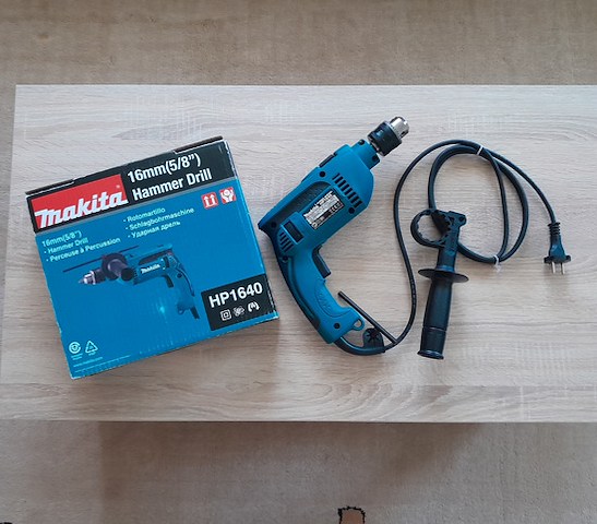 Nova makita bušilica hp1640 680w 16mm okretanje