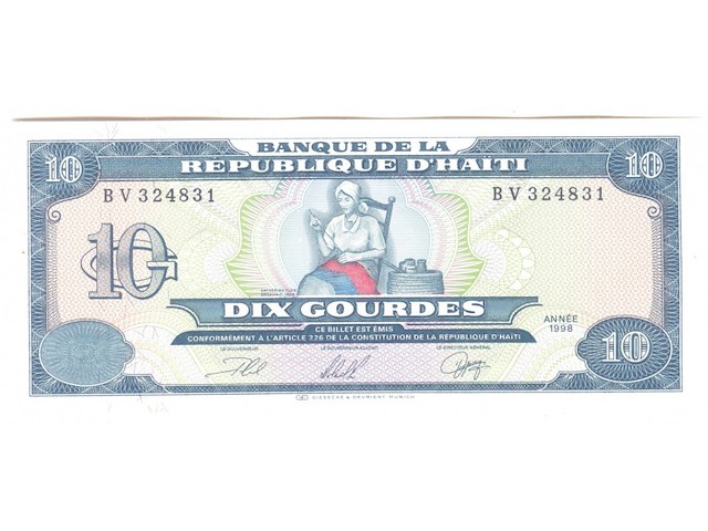 Haiti 10 gourdes 1998 UNC