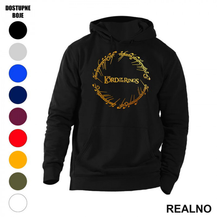 ELVISH AND LOGO - LORD OF THE RINGS - LOTR - DUKS SA DŽEPOVIMA