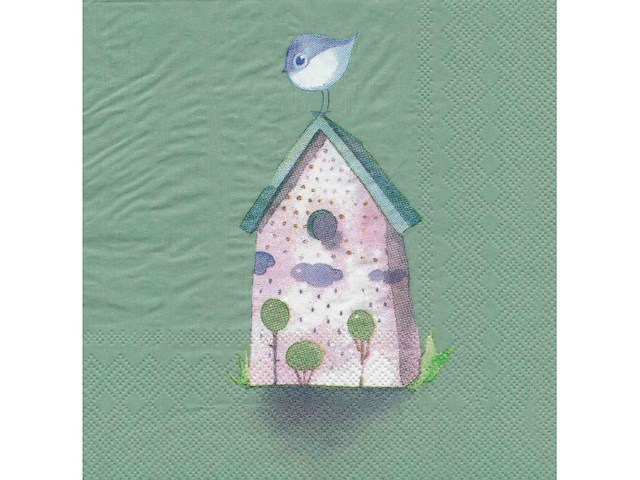 Salveta POV56K1_006 - 33x33cm Ptice Kućica