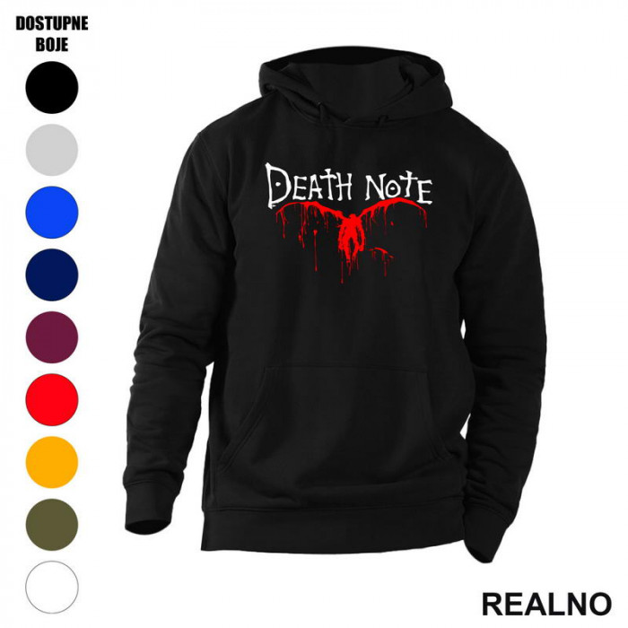 BLACK AND RED - DEATH NOTE - DUKS SA DŽEPOVIMA