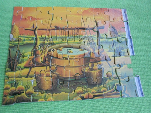 Ex Yu 2 stare puzzle (slagalice) - Pas i Ribarski ulov