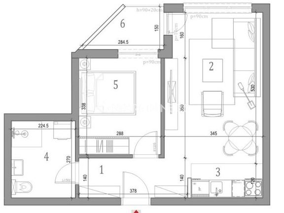 Klisa, 3.0 trosoban, 63 m²