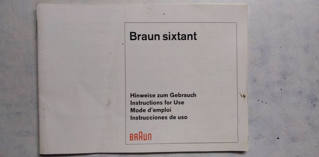 Uputstvo za koruscenje za aparat za brijanje Braun Sixttant