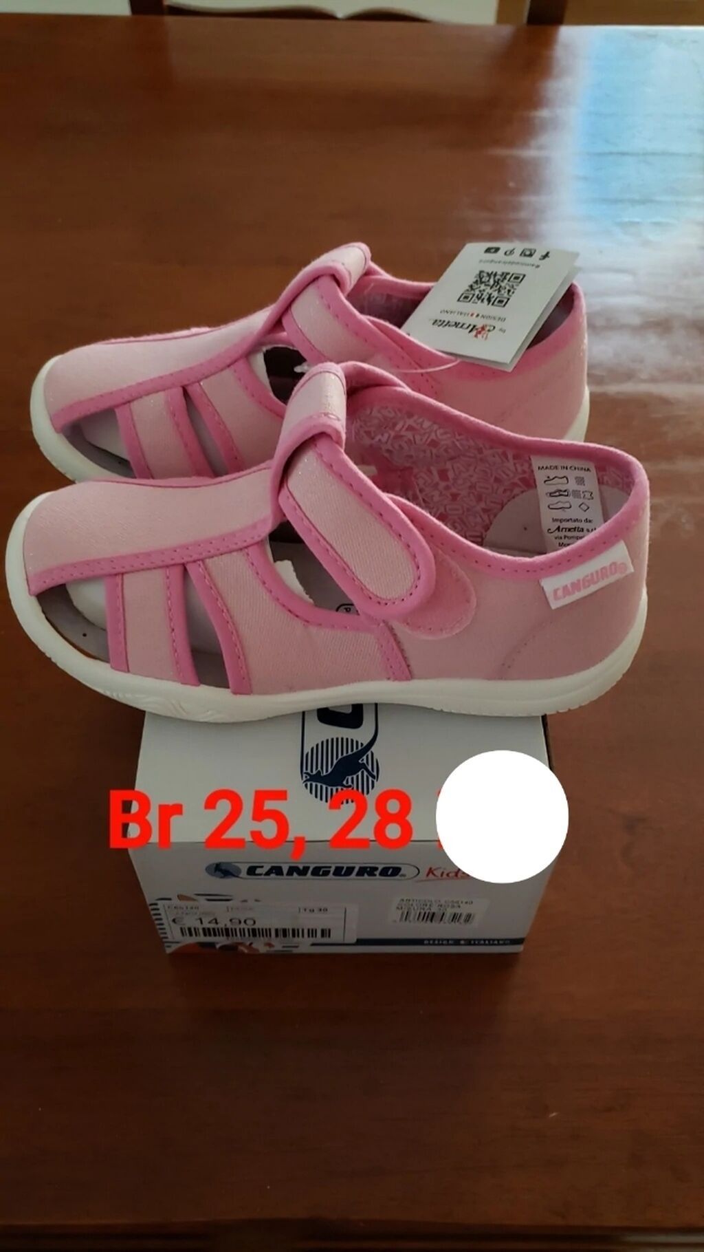 RASPRODAJA! Mint boja: br 24 -gazište 15 cm; Roze boja: broj