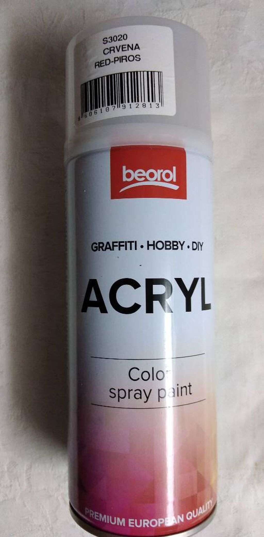 Beorol acryl crveni sprej 400 ml,rok upotrebe do 31.08.2027.,nov