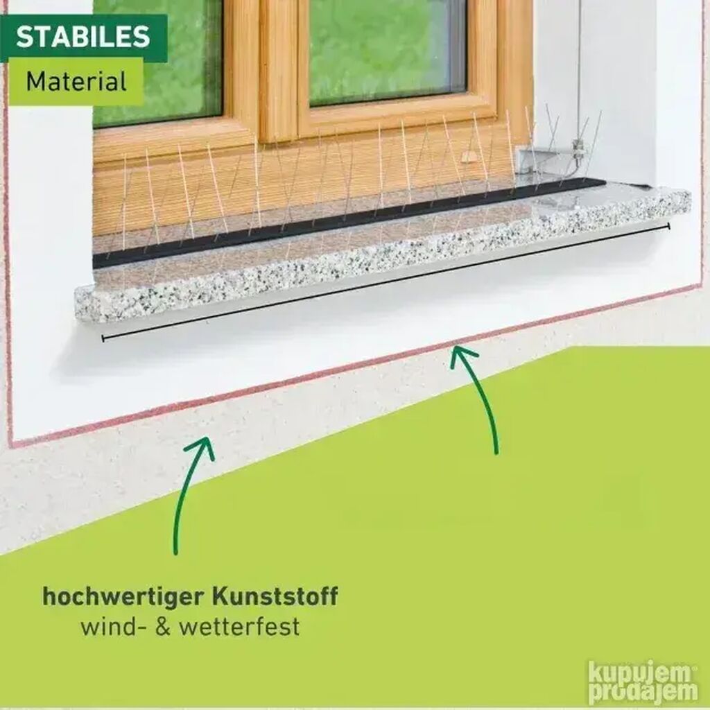 Bodlje za odbijanje ptica sa prozora, rogova krova, ivica zidova i dr