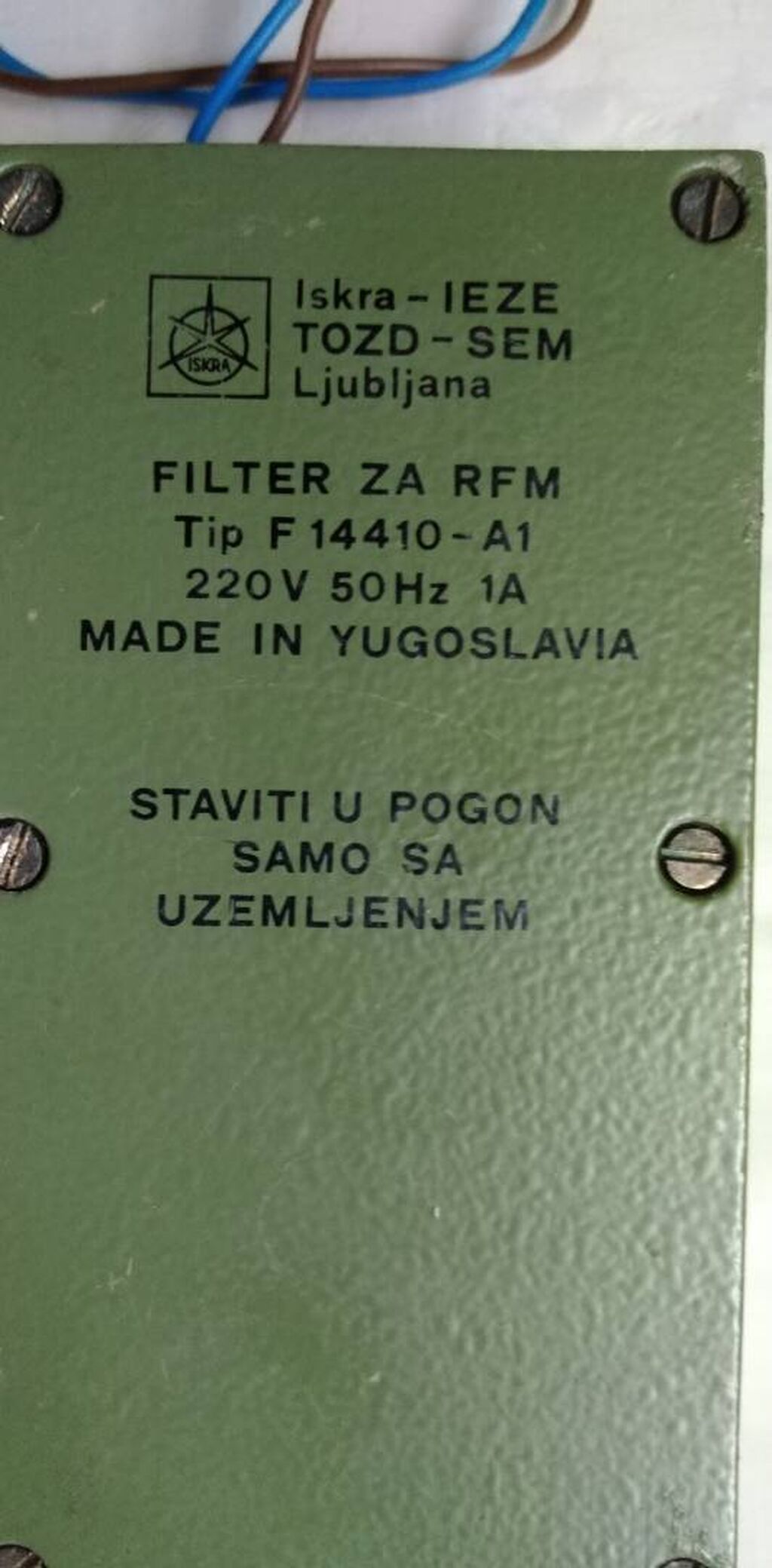 Filter za rfm (Radio frekventnu mrezu)Iskra tip F 14419-A1