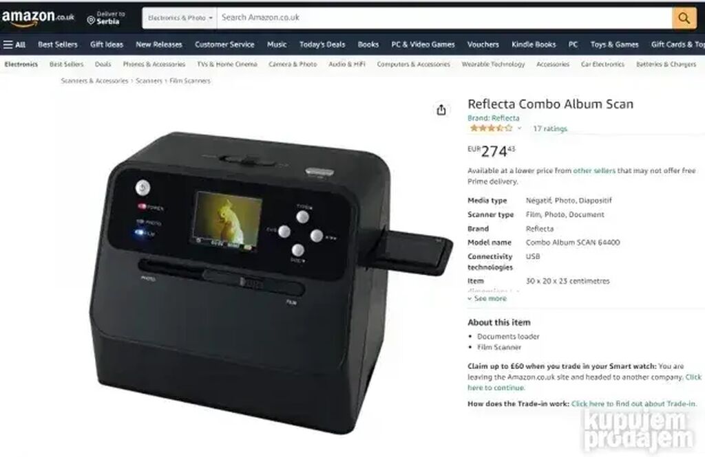 *** AKCIJA *** #0805 Reflecta Combo Album Scan 64400 Scanner; *