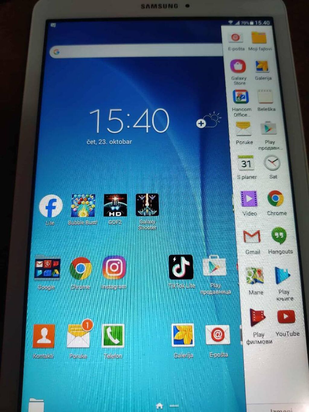 Na prodaju samsung galaxy Tab e ocuvan kao nov bez i jedne tackice u