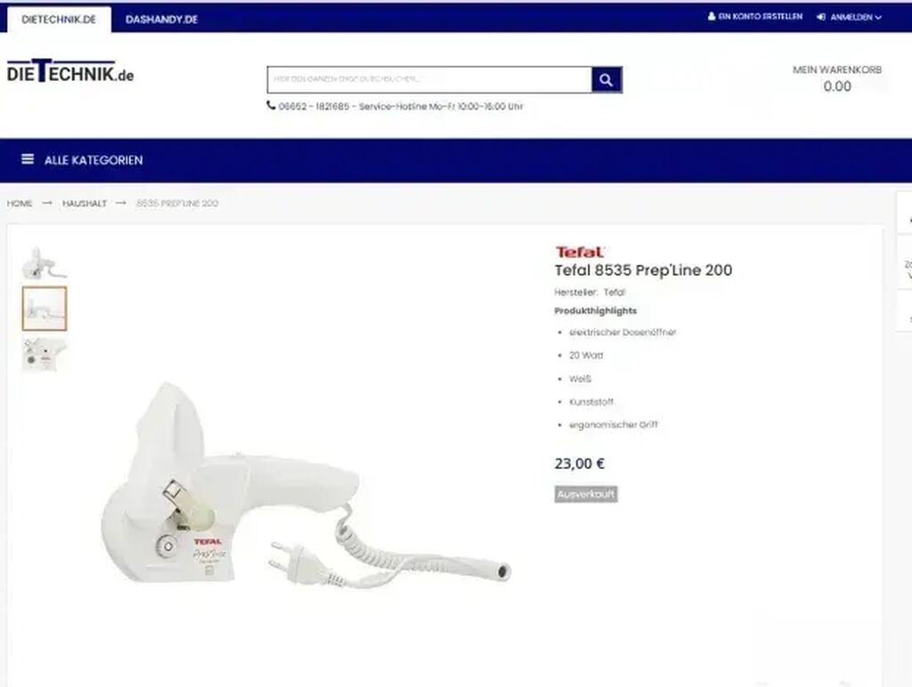 *** AKCIJA *** #0893 Otvarač za konzerve Tefal Model: 853531;