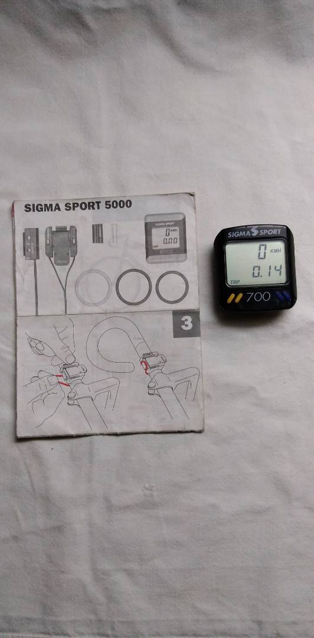 Bicikl kompjuter Sigma Bc 700 NEISPRAVNO:NE REAGUJE,7 funkcija,sa