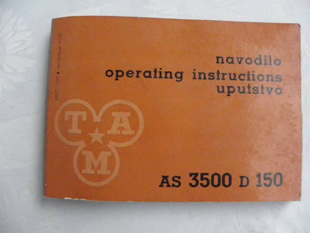 Tehnicko uputstvo za rukovanje i održavanje autobusa Tam familije AS