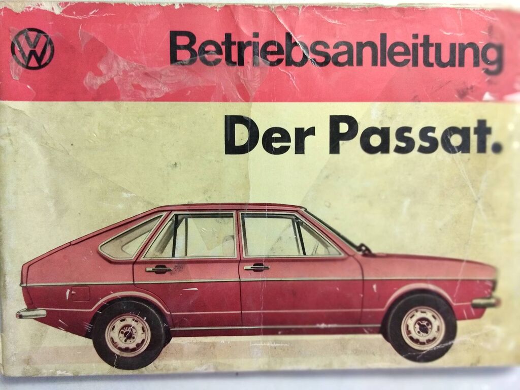 Knjiga:Uputstvo za VW Passat 1974,svi modeli osim dizel,96 str.nem