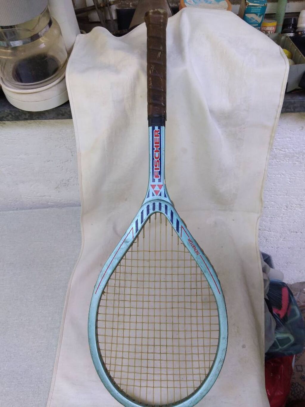 Tenis reket Fischer Austria, plavi drveni, ocuvan