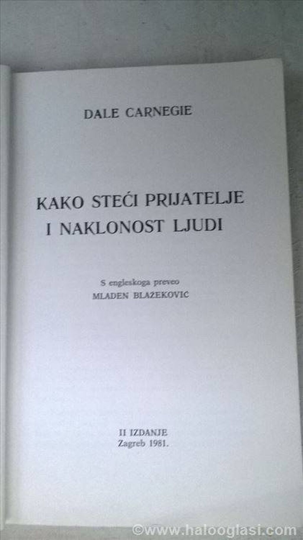 Knjiga: Psihologija uspjeha I knjiga, Dale Carnegie,1981 god. A 5,262