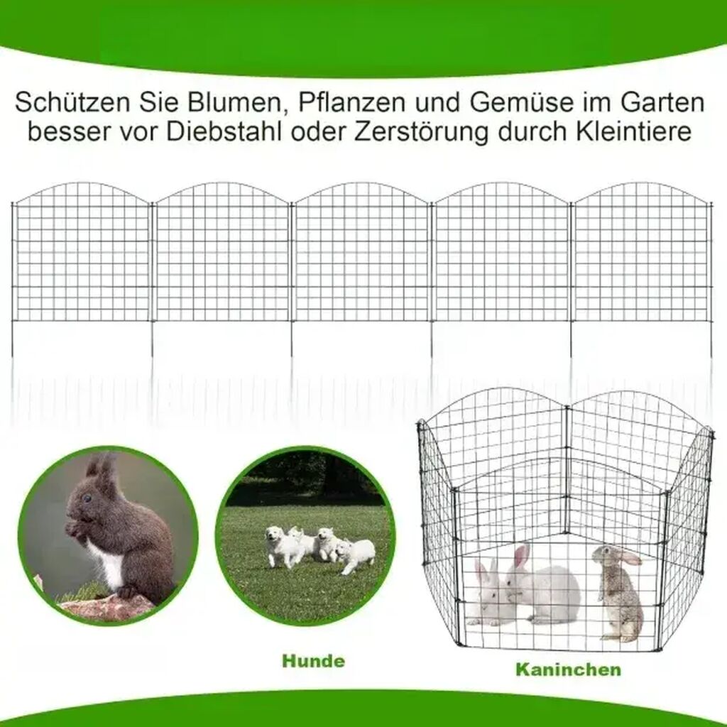 Komplet od 5 elemenata ograde; Dimenzije: V x Š = 78 x 77 cm; Potpuno
