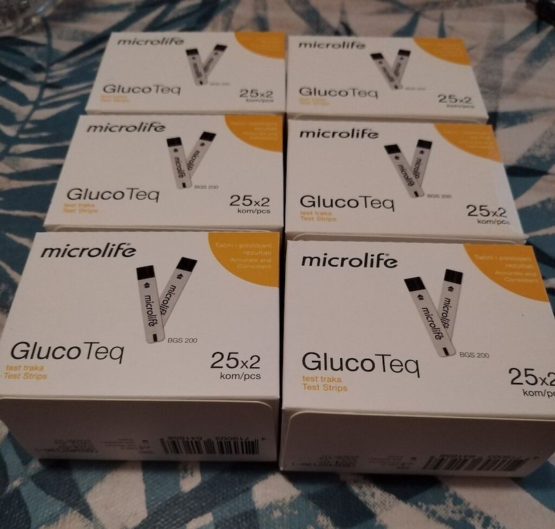 Microlife GlucoTeq test trake – BGS 200 - Originalna pakovanja: 25 x