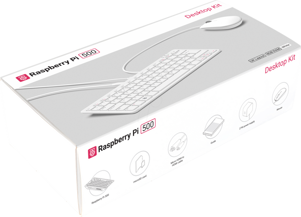 Raspberry Pi 500 (DE) komplet, 4× 2,4 GHz, 8 GB RAM-a