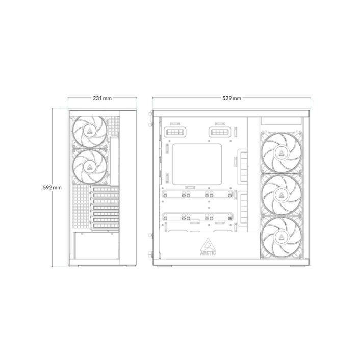 Xtender VG gaming kućište belo ACPCC00017A