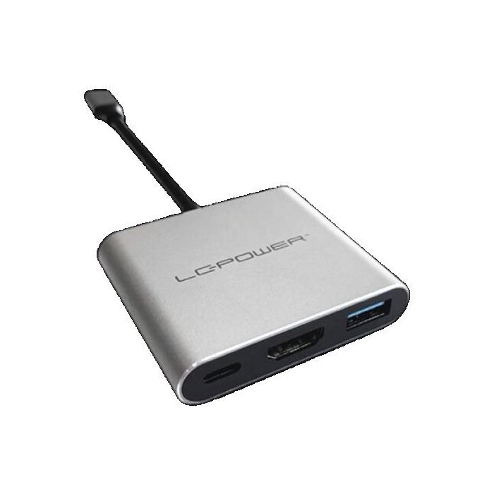 USB HUB LC Power LC-HUB-C-MULTI-4-V2 USB-A 3.2/HDMI/USB-C