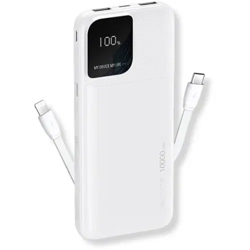 REMAX RPP-657 - 2.4A Cabled Fast Charging Power Bank 10000mAh(white)