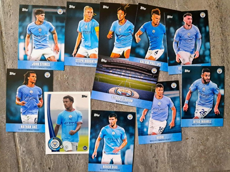 11 kartica Manchester City TOPPS