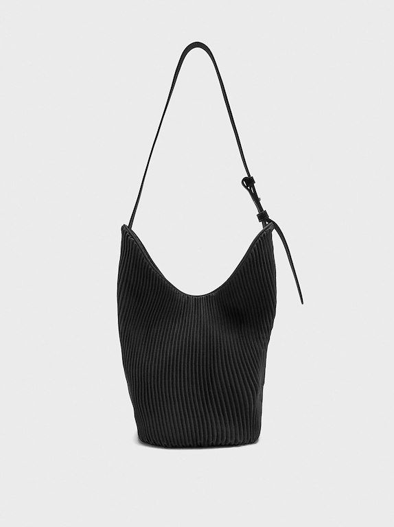 NYLON SHOULDER BAG WITH INNER POUCH