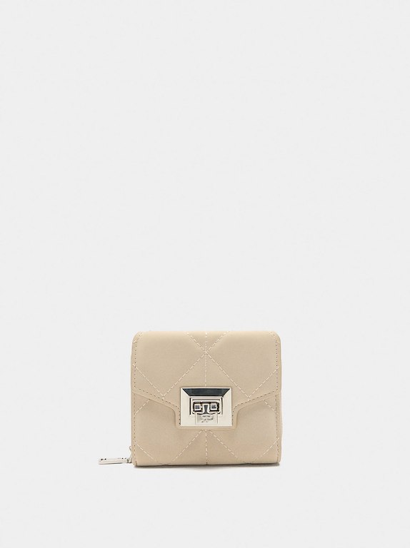 PADDED WALLET WITH SOFT TEXTURE