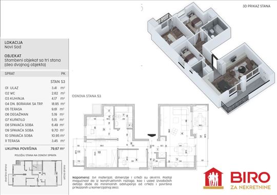 Stan,NOVI SAD,ADICE,kv: 80.00, € 139700, ID: 10125
