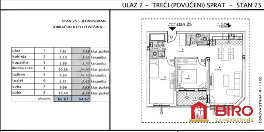Stan,NOVI SAD,TELEP,kv: 65.00, € 160700, ID: 10123