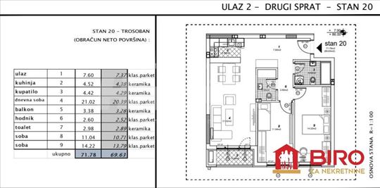 Stan,NOVI SAD,TELEP,kv: 70.00, € 173000, ID: 10123