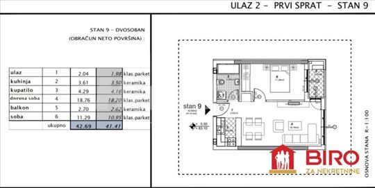 Stan,NOVI SAD,TELEP,kv: 41.00, € 109800, ID: 10123