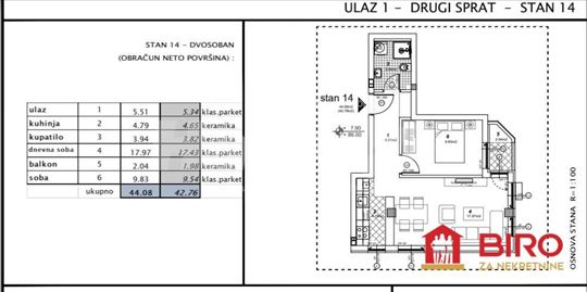 Stan,NOVI SAD,TELEP,kv: 43.00, € 110700, ID: 10123