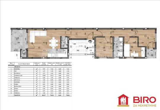 Stan,NOVI SAD,TELEP,kv: 79.00, € 193000, ID: 10118