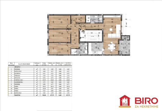Stan,NOVI SAD,TELEP,kv: 88.00, € 215000, ID: 10118