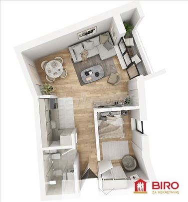Novi Sad, Podbara, Stan, 2, 46,00m2
