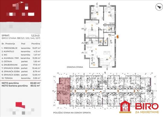 Stan,NOVI SAD,TELEP,kv: 80.00, € 173300, ID: 10116
