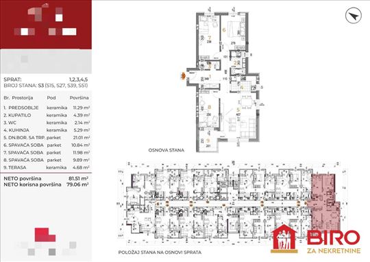 Stan,NOVI SAD,TELEP,kv: 79.00, € 171000, ID: 10116