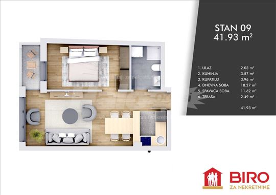 Novi Sad, Centar, Stan, 2, 42,00m2