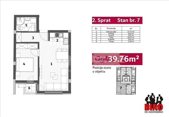 Stan,NOVI SAD,TELEP,kv: 43.00, € 121800, ID: 10106