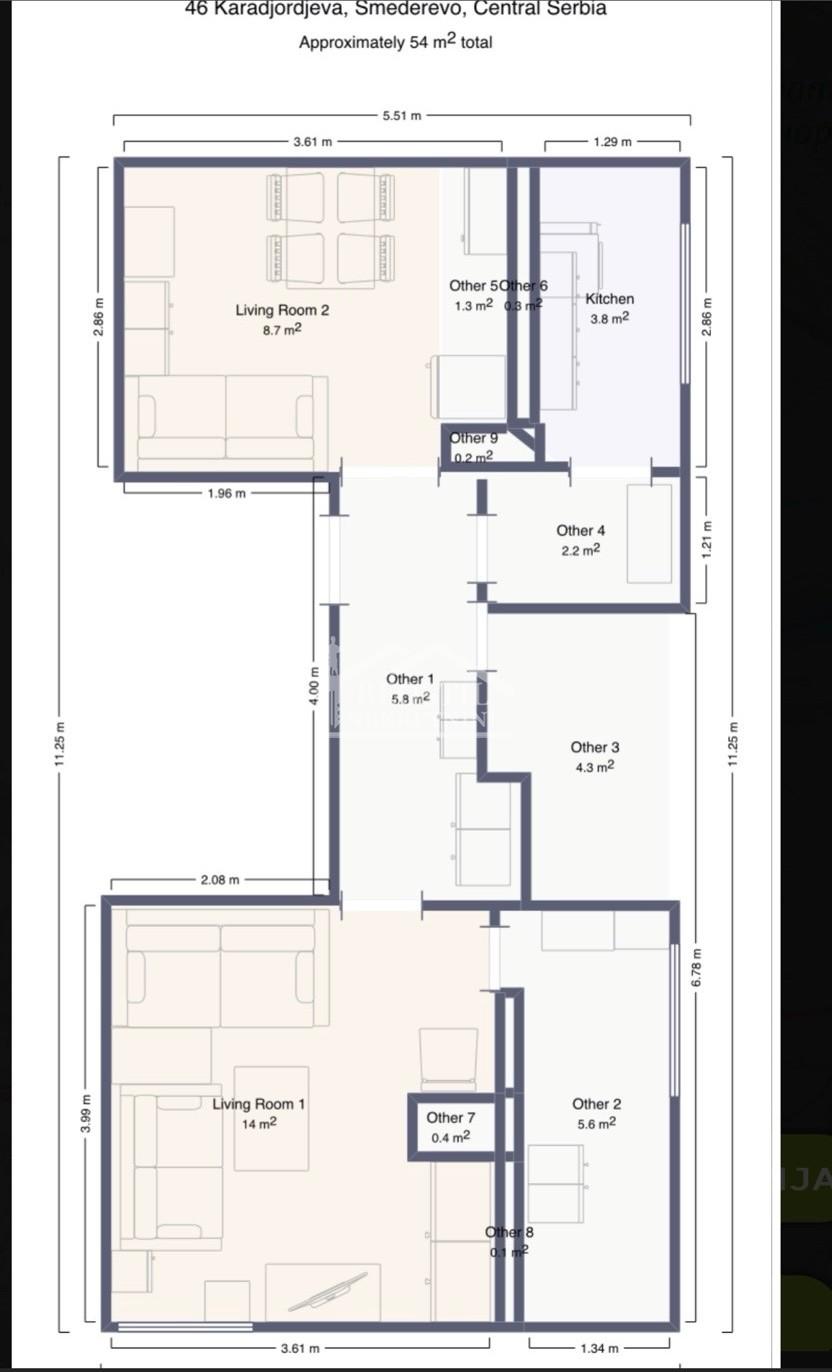 Smederevo - Centar - 53m2 ID#24586 55.000 €