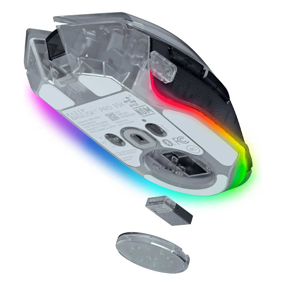 Basilisk V3 Pro 35K - Ergonomic Wireless Gaming Mouse - Phantom White Edition
