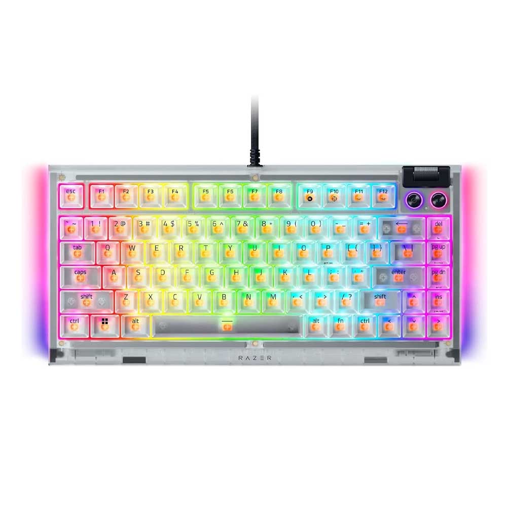 BlackWidow V4 75% - Hot-swappable Mechanical Gaming Keyboard - Phantom White Edition - US Layout