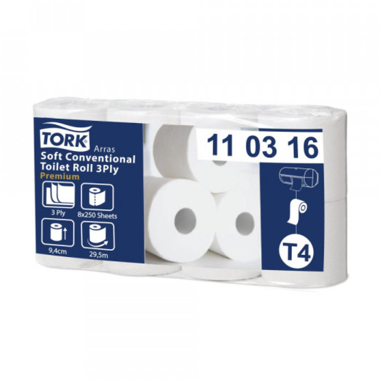 TOALET PAPIR ZA DISPENZER TORK T4 CONVENTIONAL 8/1 110316