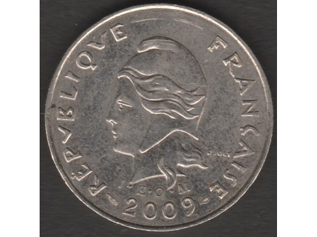 10 Francs - 2009 - New Caledonia, Nova Kaledonija