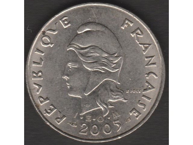10 Francs - 2005 - New Caledonia, Nova Kaledonija