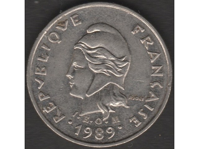 10 Francs - 1989 - New Caledonia, Nova Kaledonija