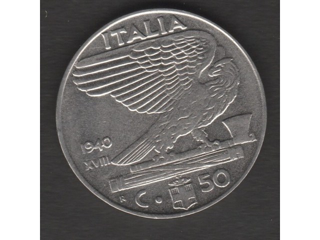 50 Centesimi - 1940 - Italija, Italy - magnetic